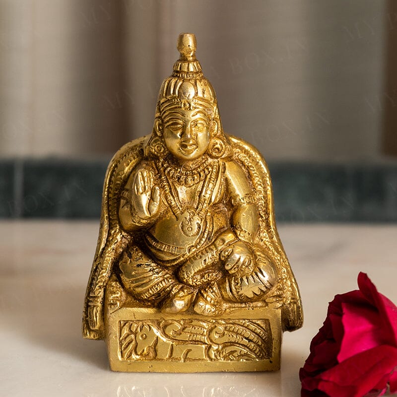 Buy Antique Brass Lord Kuber Idol Online in India - Mypoojabox.in
