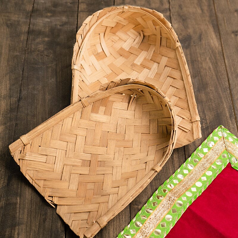 Buy Plain Bamboo Soop/Sup/Muram/Moram Set of 2 Online in India ...