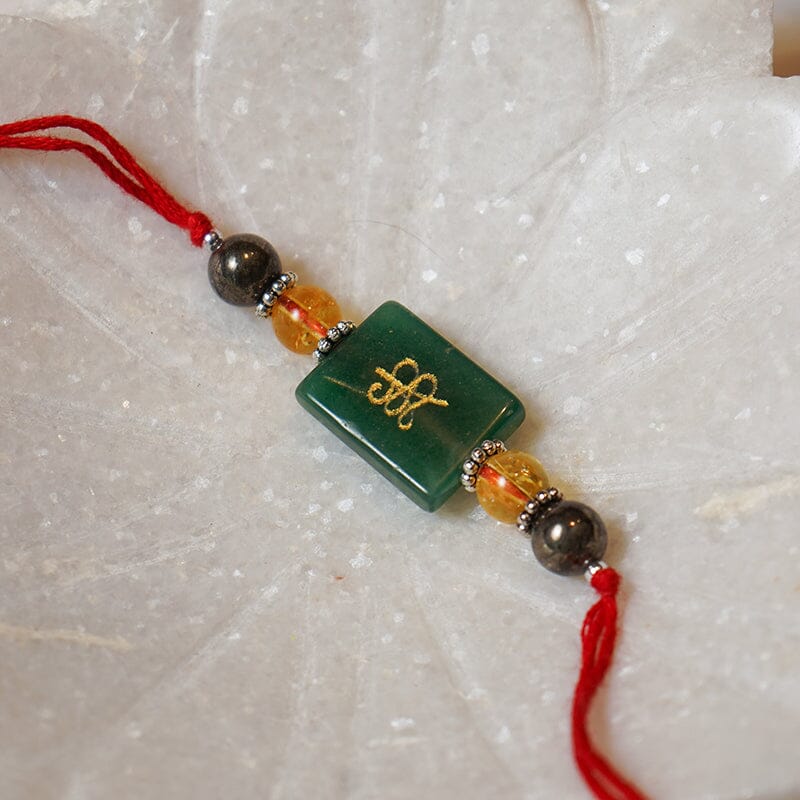 Buy Zibu Symbol Natural Crystal Rakhi - Online in India - My Pooja Box