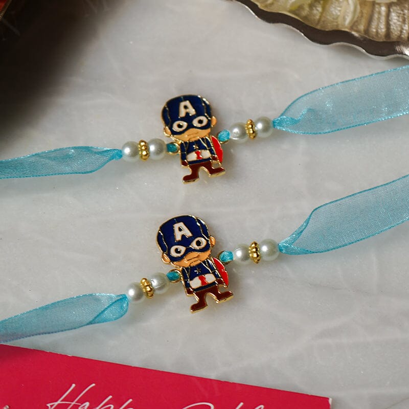 Buy Captain America Kids Rakhi Online in India - Mypoojabox.in