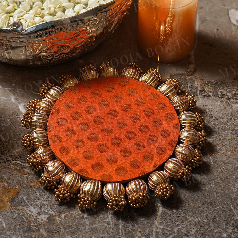 Buy Pooja Palette Brocade Two Sided Aasan Pooja Mat Online in India ...
