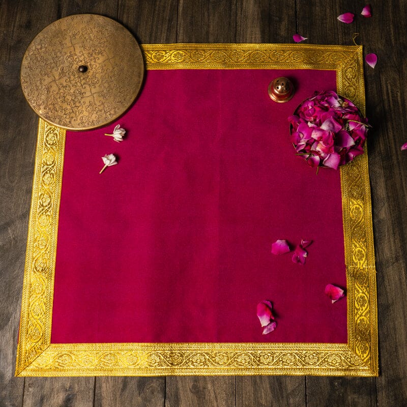 Buy 40x40 Designer Velvet Pooja Aasan Online in India - Mypoojabox.in