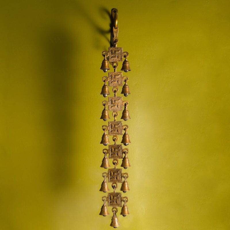 Buy Swastik Hanging 15 Bell Online in India - Mypoojabox.in