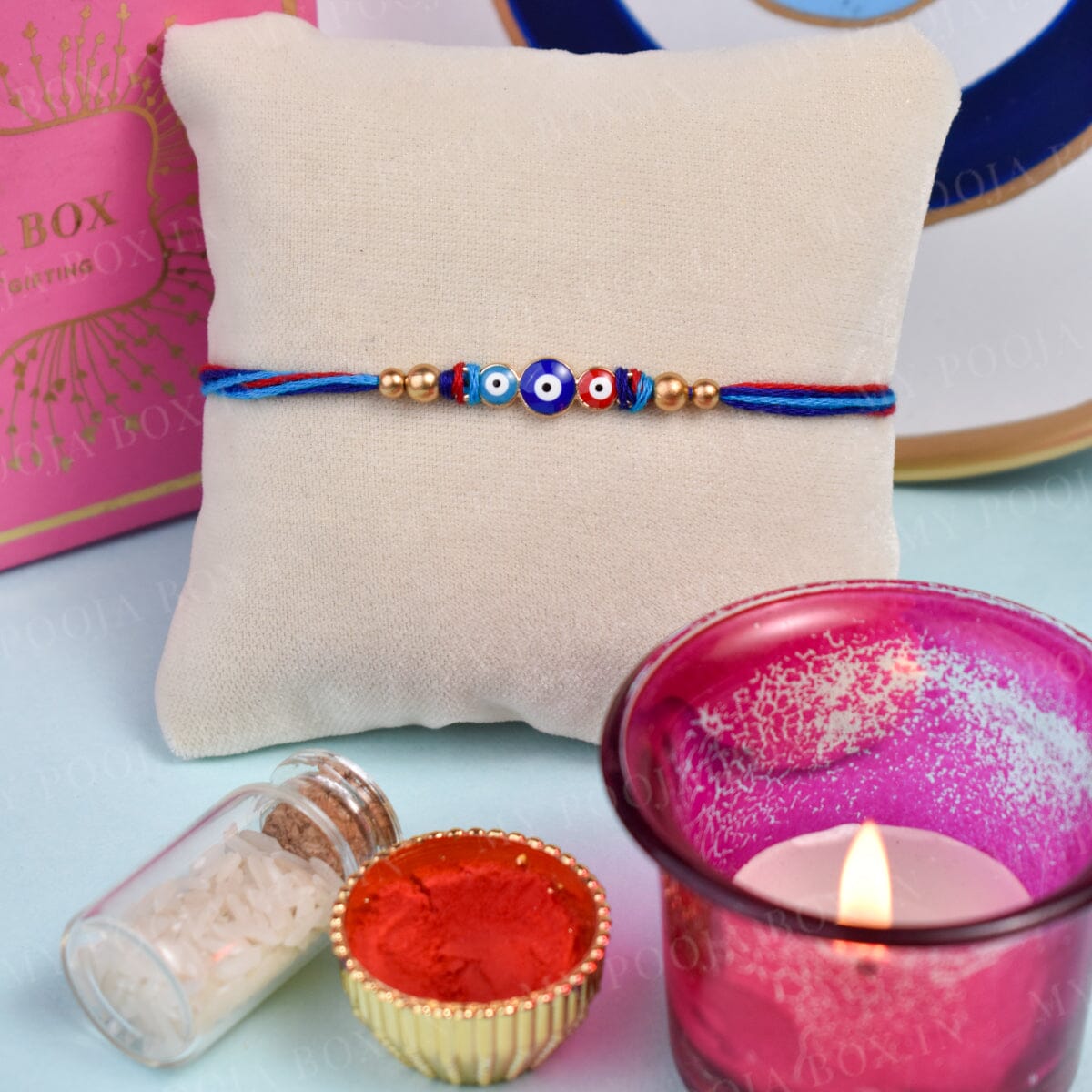 Buy Trio Eye Protection Evil Eye Rakhi - Online in India - My Pooja Box