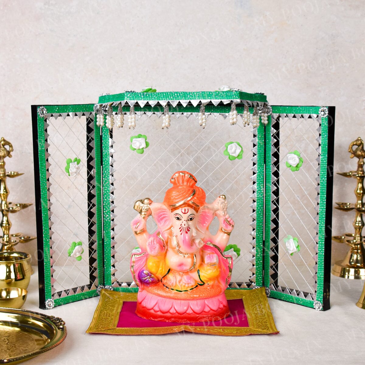 Buy Large Incredible Phool Bangla Backdrop Online in India - Mypoojabox.in