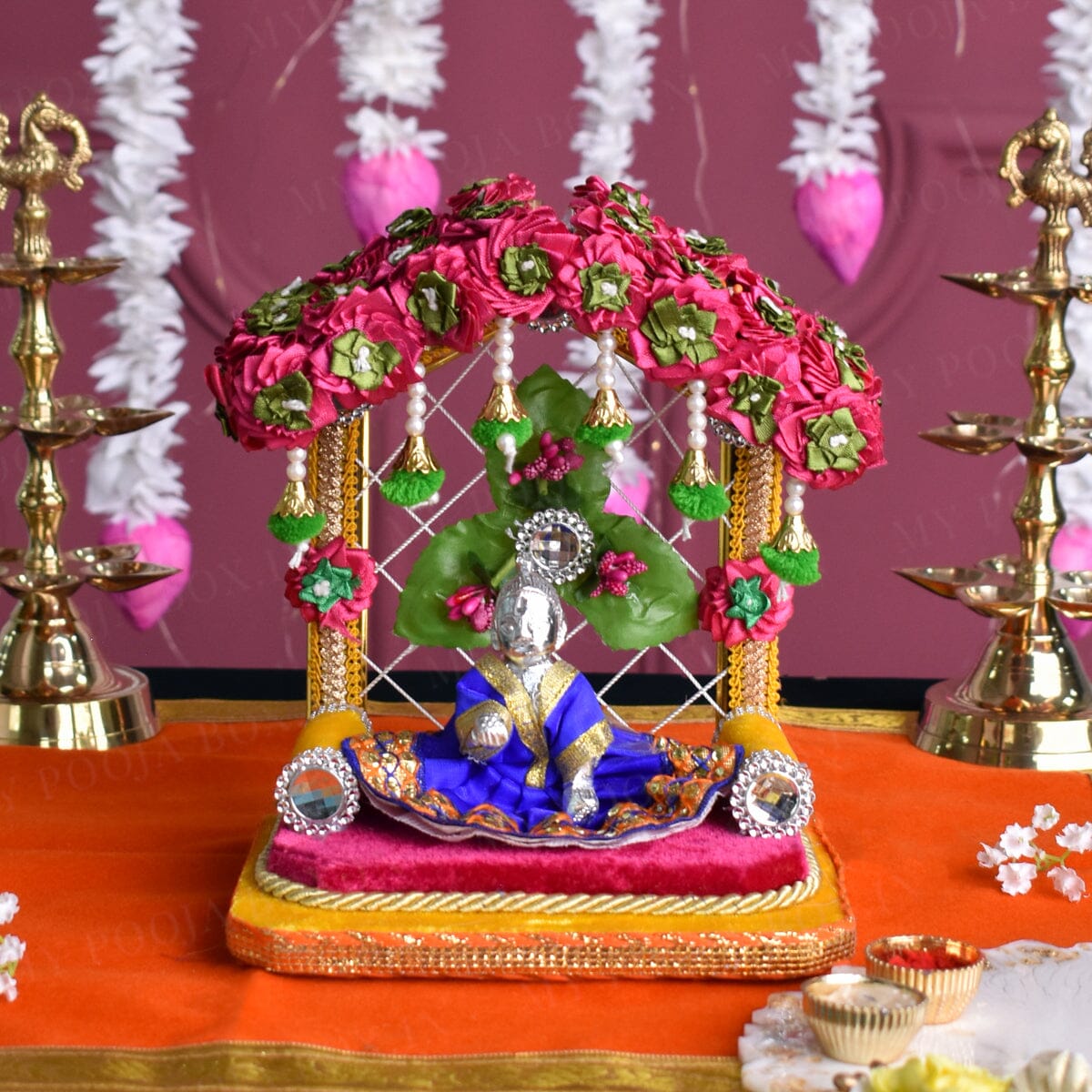 Buy Elegant Floral Phool Darbar-Small - Online in India - My Pooja Box