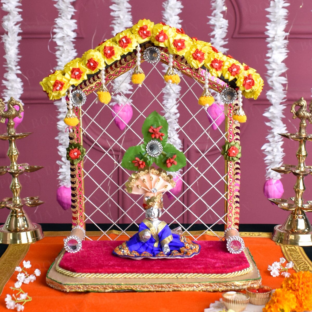 Buy Handcrafted Phool Darbar-Large Online in India - Mypoojabox.in