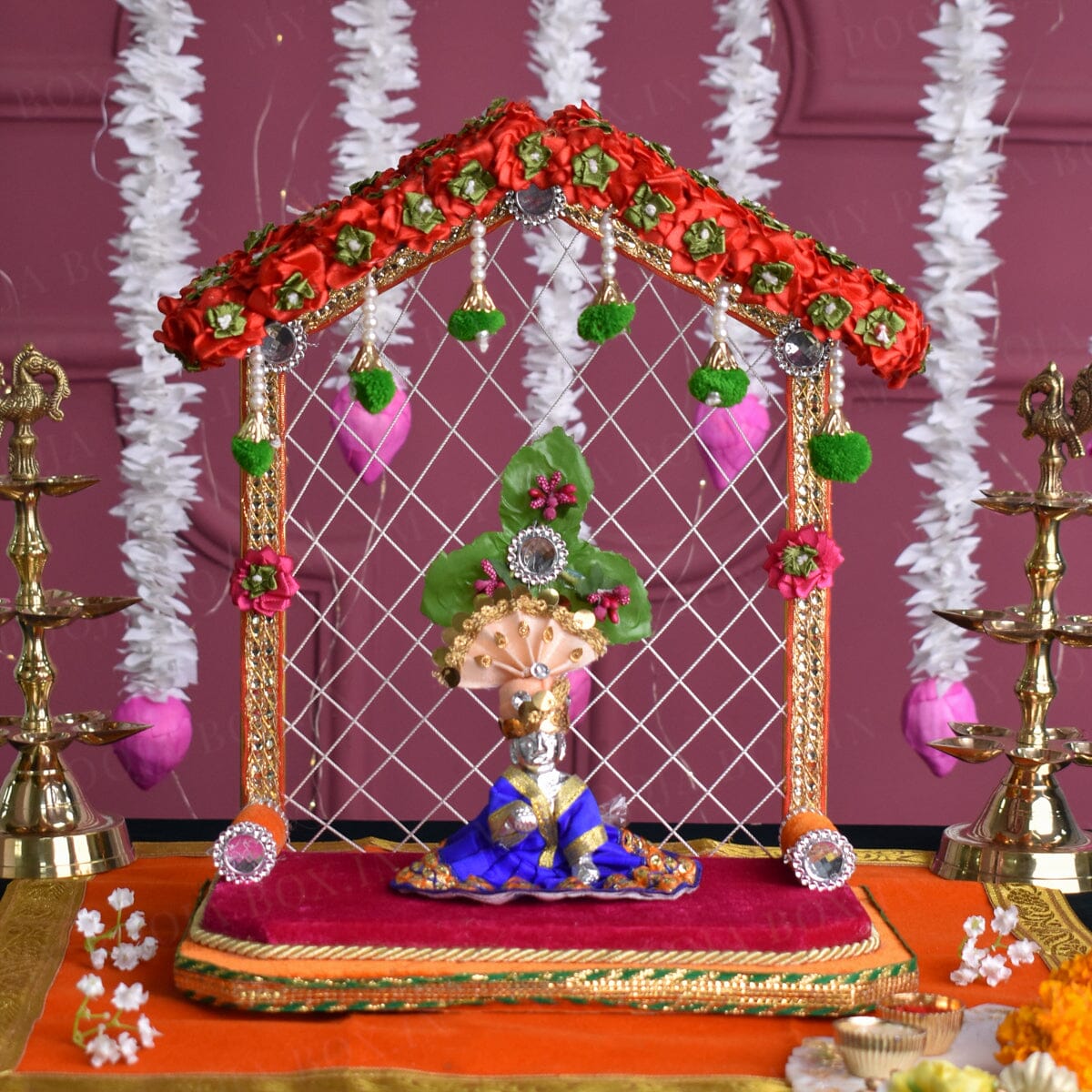 Buy Elegant Floral Phool Darbar-Large Online in India - Mypoojabox.in