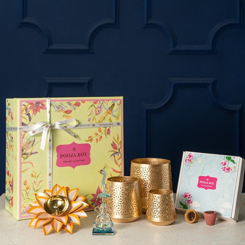 Buy Ganpati Diya Gift Box Online in India - Mypoojabox.in
