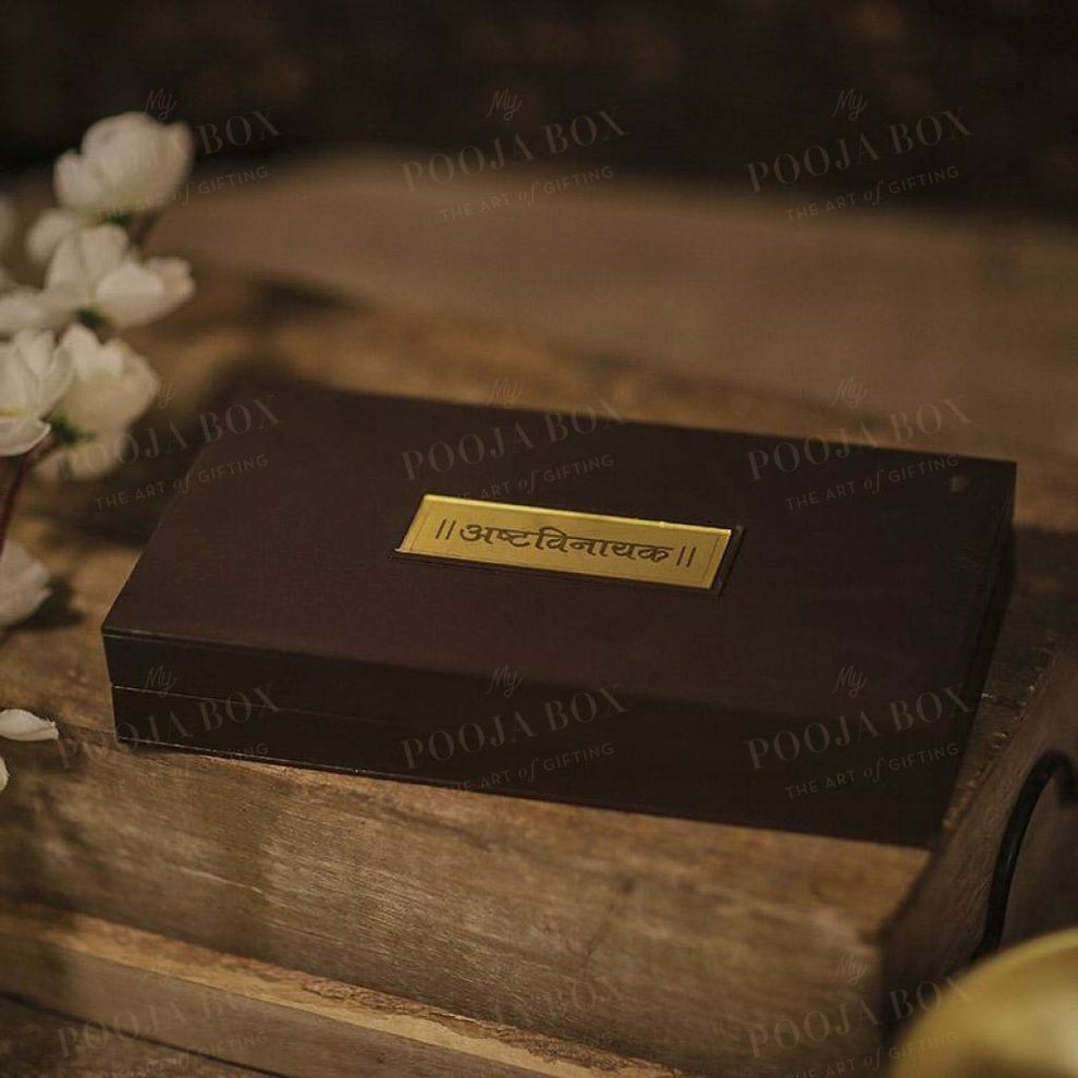 Buy 24K Gold Foil Ganesha Pooja Box Online in India - Mypoojabox.in