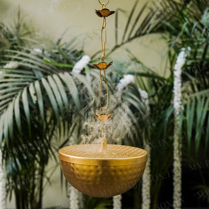 Buy Antique Brass Fumer Set Online in India - Mypoojabox.in