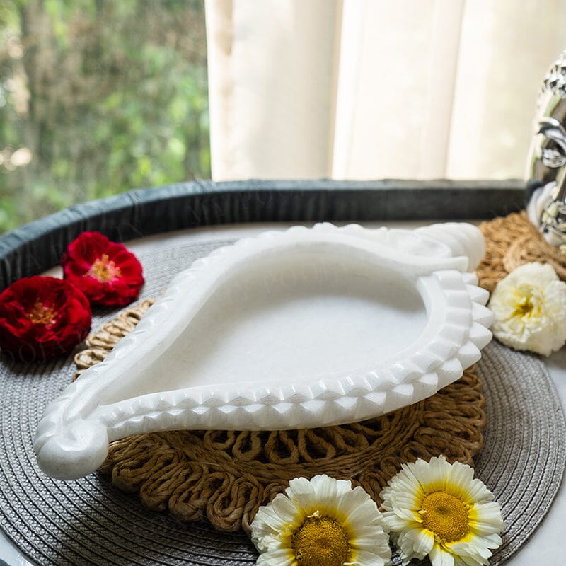 Buy Shankh Marble Urli 12" Online in India - Mypoojabox.in