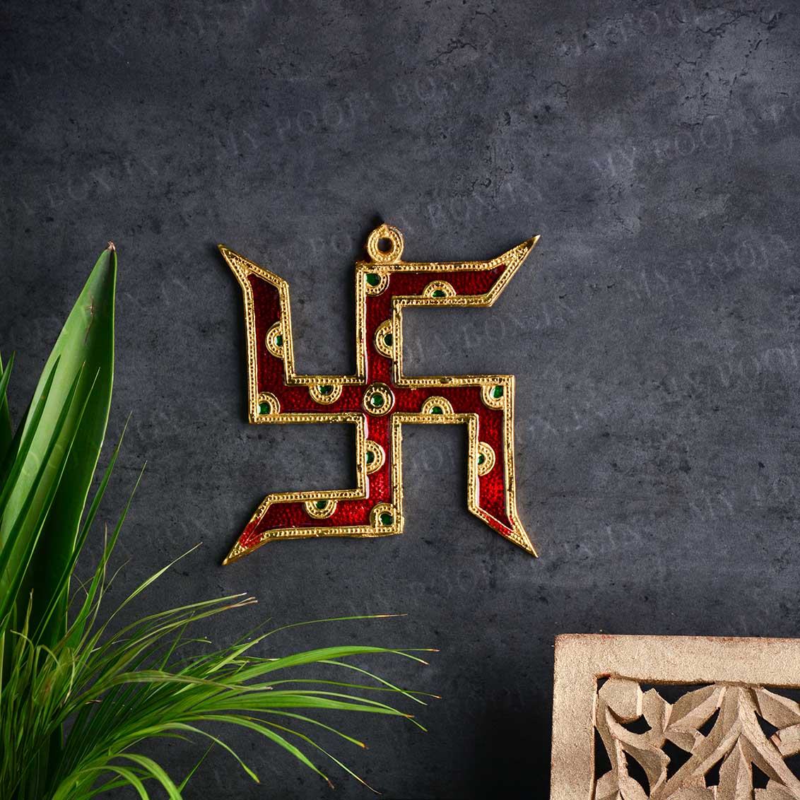 Buy Decorative Swastik Wall Hanging Online in India - Mypoojabox.in
