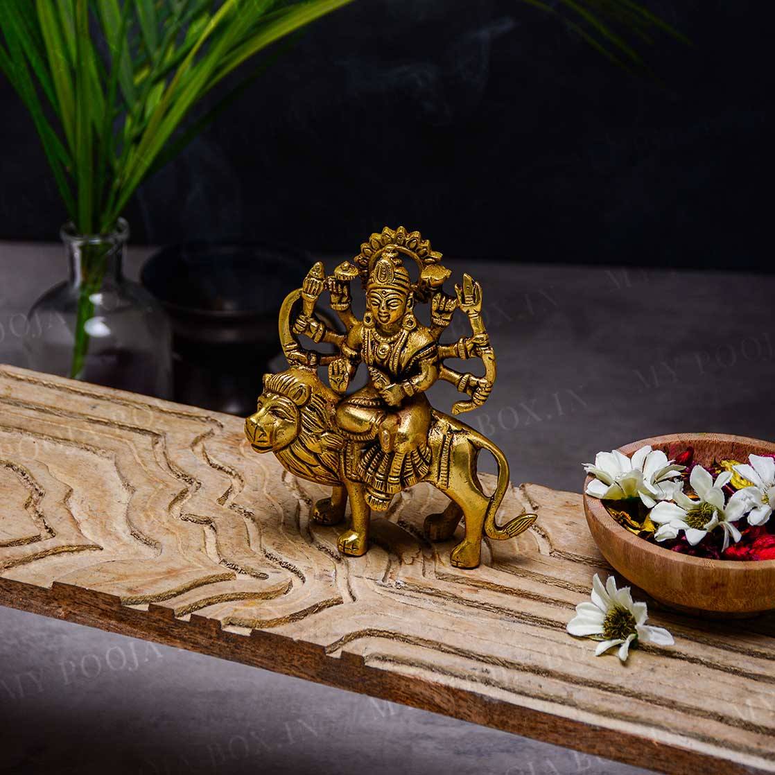 Buy Majestic Mata Rani Brass Murti Online in India - Mypoojabox.in