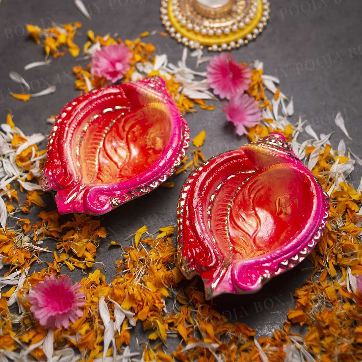 Buy 6.5INCH Candor Eco Friendly Diya (Set of 2) Online in India ...