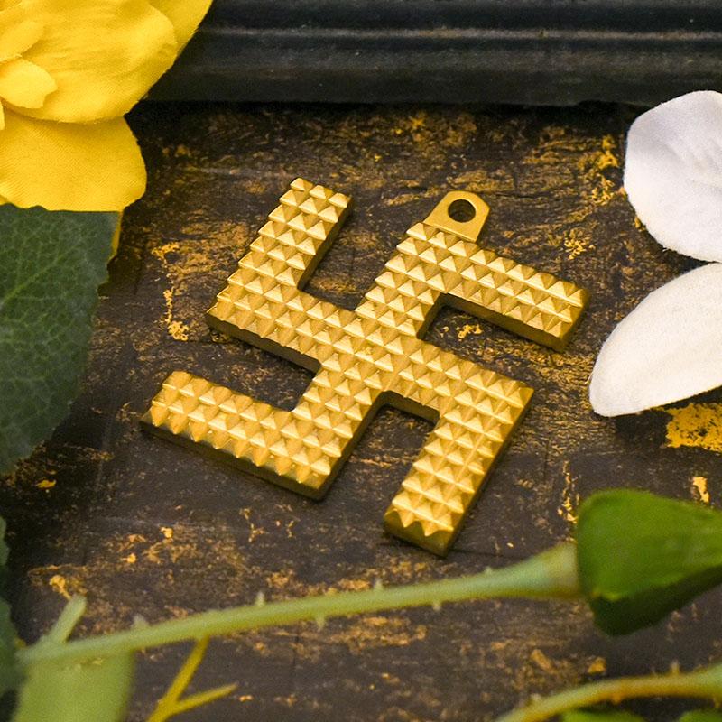 Buy Decorative Swastik Wall Hanging in Brass Online in India ...