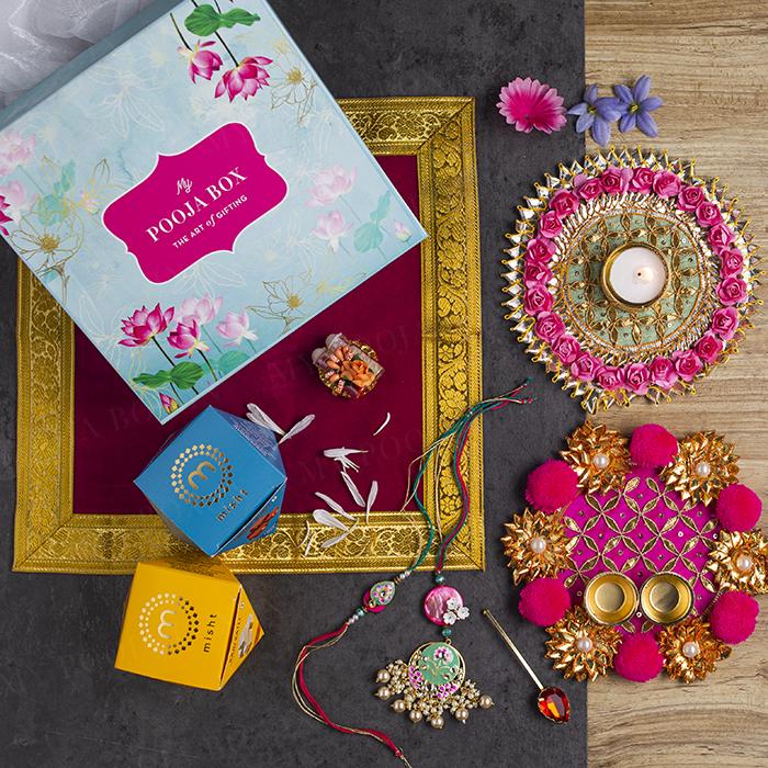 Buy Sensational Bhaiya Bhabhi Rakhi Box Online in India - Mypoojabox.in