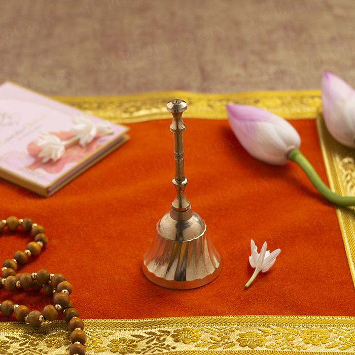 Buy Designer Brass Puja Bell Online in India - Mypoojabox.in