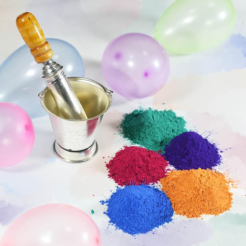 Buy My Silver Herbal Gulaal/Color Holi Box Online in India - Mypoojabox.in