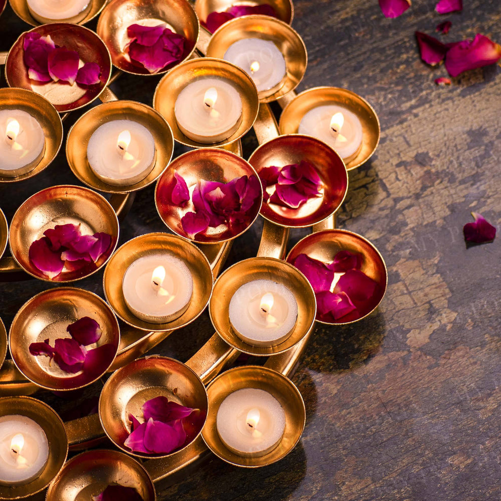 Buy Noorana 5 Layer Twinkling Diya Stand Online in India - Mypoojabox.in