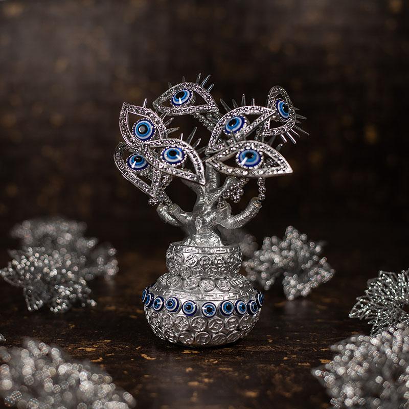 Buy The Silver Evil Eye Tree - Online in India - My Pooja Box