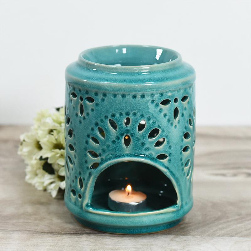 Buy Teal Blue Designer Aroma Diffuser Online in India - Mypoojabox.in