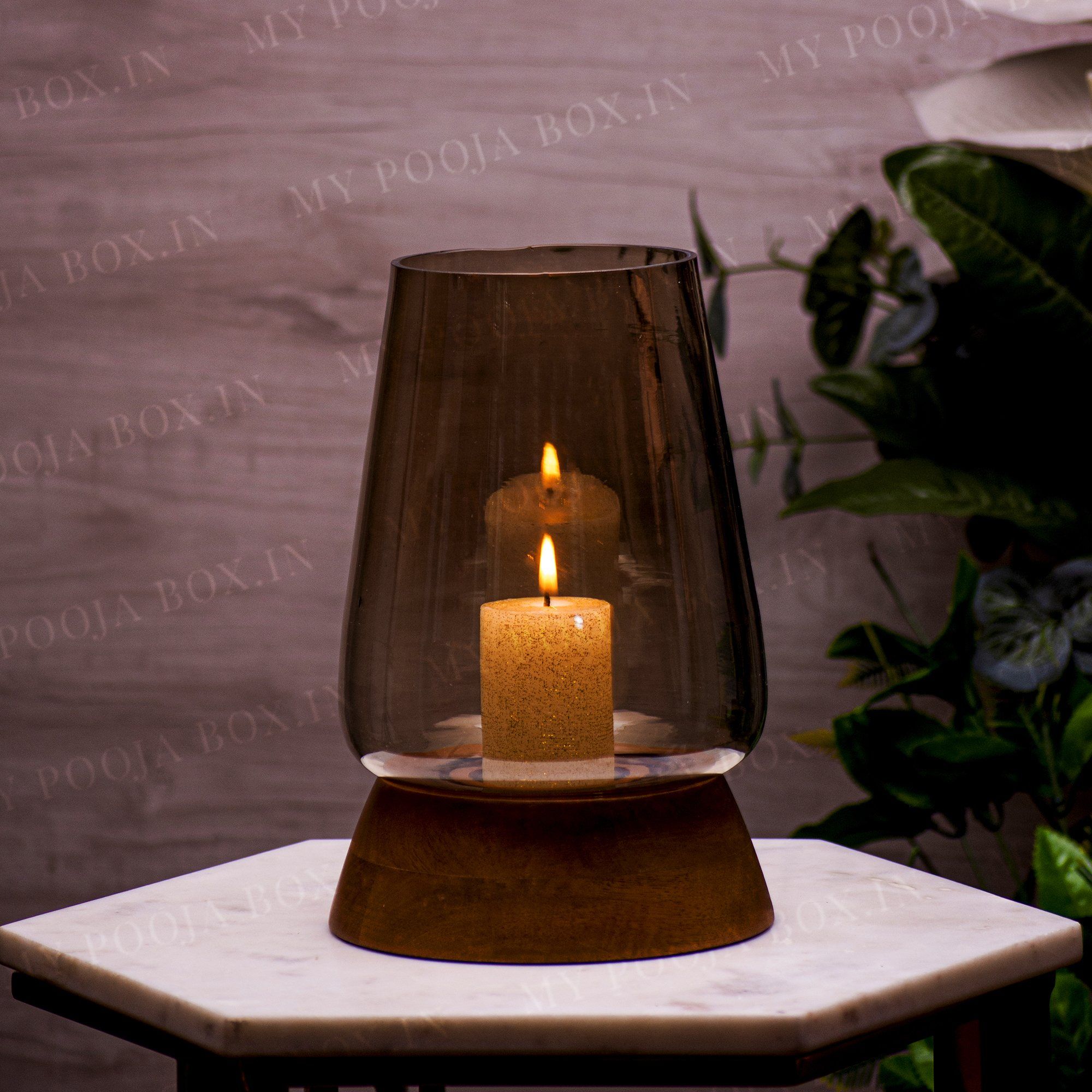 Buy Roshandaan Crystal Candle Holder Online in India - Mypoojabox.in