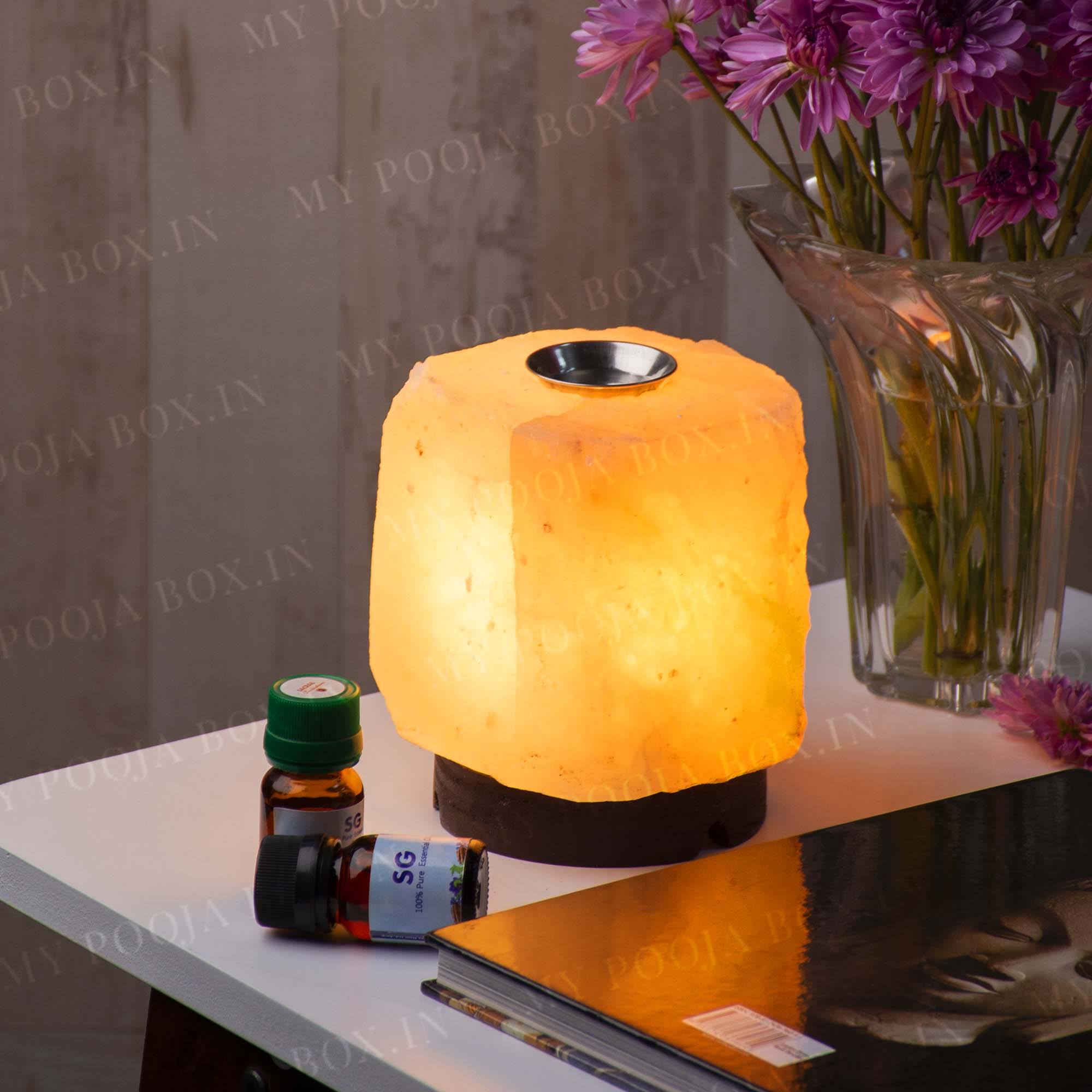 Buy Himalayan Pink Salt Naturally Carved Electric Aroma Diffuser Online ...