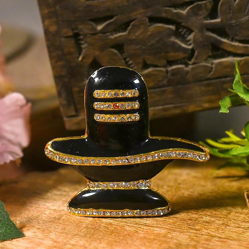 Buy Crystal Diamond Studded Shivling for Car Dashboard - Online in ...