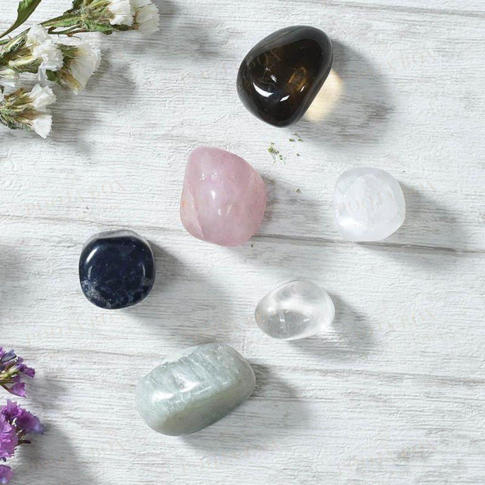 Buy Anger Management Crystal Healing Tumble Stone Set Online in India ...