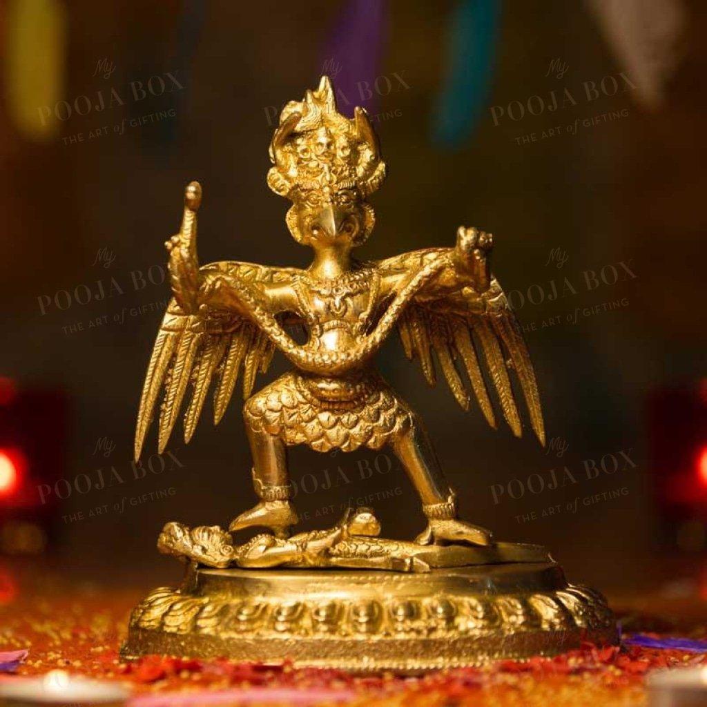 Buy Antique Garud Standing - Online in India - My Pooja Box