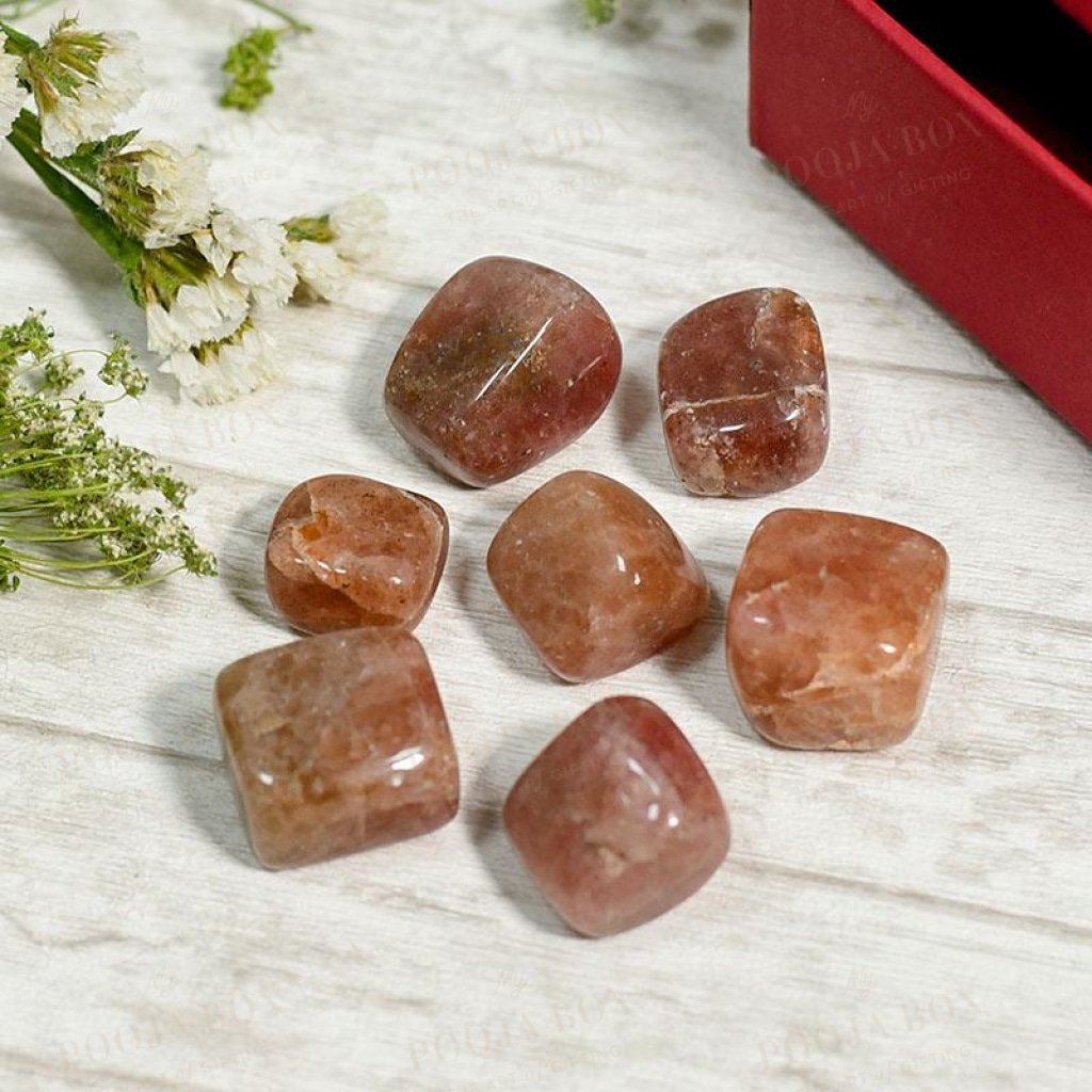Buy Cherry Quartz Crystal Healing Tumble Stone Set Online in India ...