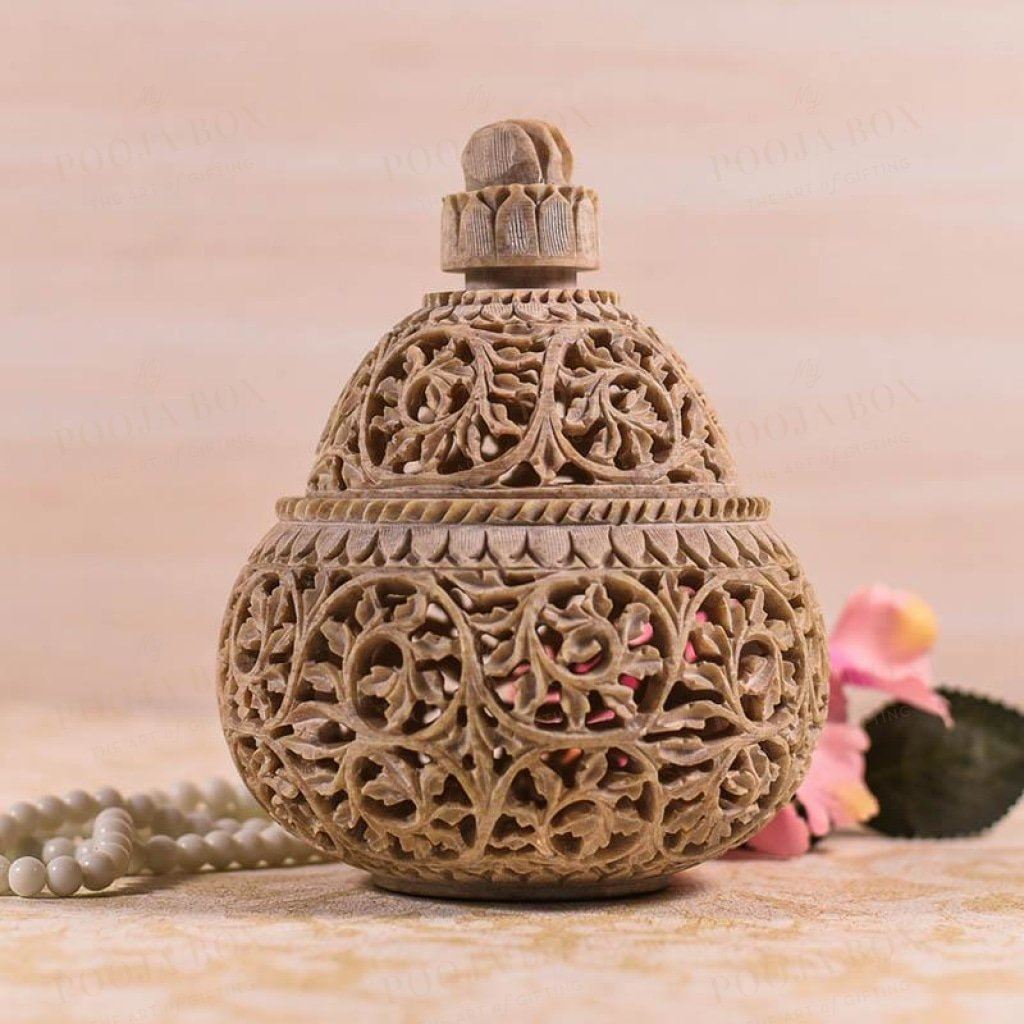Buy Handcrafted Marble Jali Potpourri Box Online in India - Mypoojabox.in