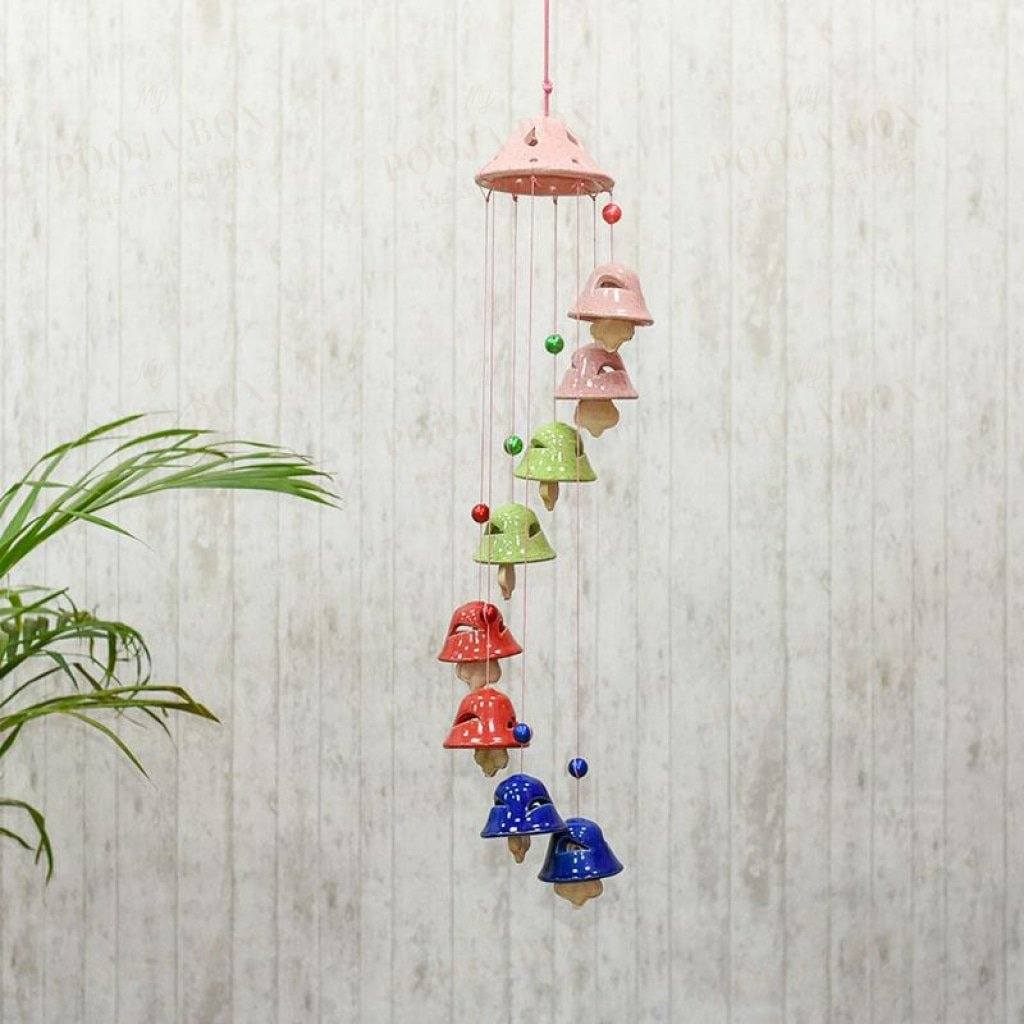 Buy Handcrafted Multi-Color Wind Chime Online in India - Mypoojabox.in