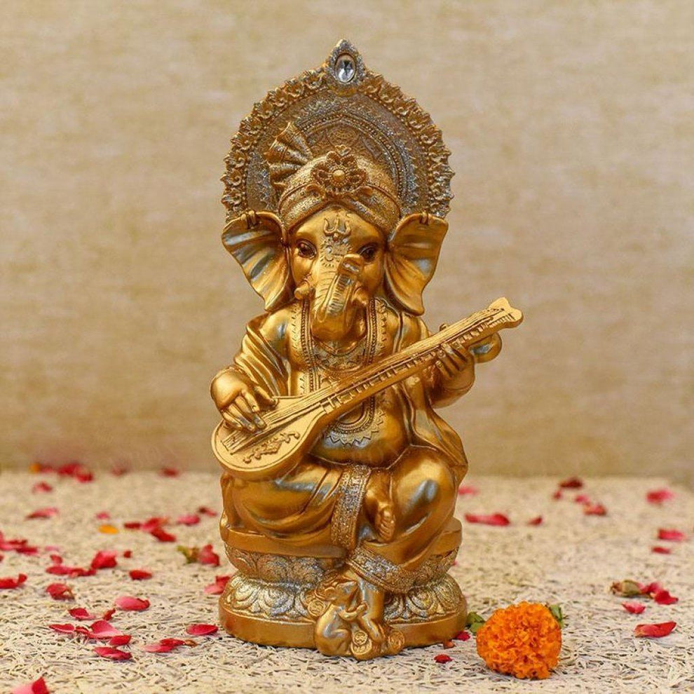Buy Lord Ganesha Playing Sitar Idol | Ganesh Chaturthi Online in India ...