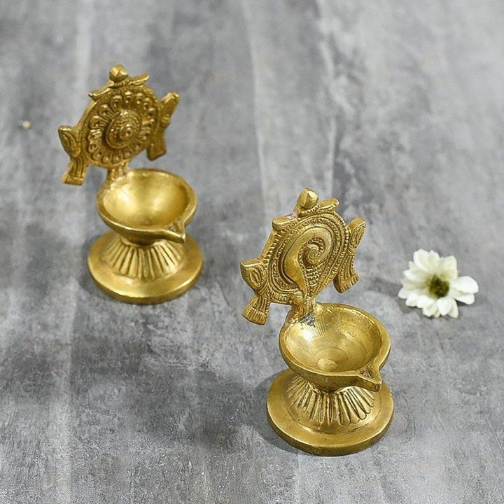 Buy Beautiful Handmade Antique Brass Panchbhooti/ Aarti Lamp Online in ...
