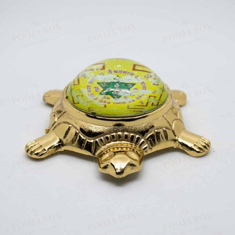 Buy Shri Kuber Yantra Tortoise Mantra Online in India - Mypoojabox.in