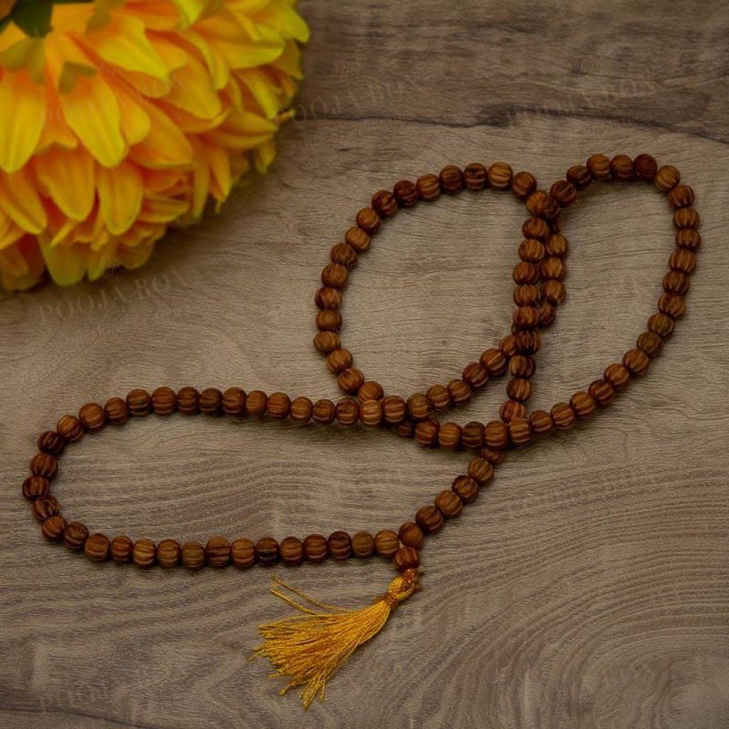 Buy White Chandan Mala Online in India - Mypoojabox.in